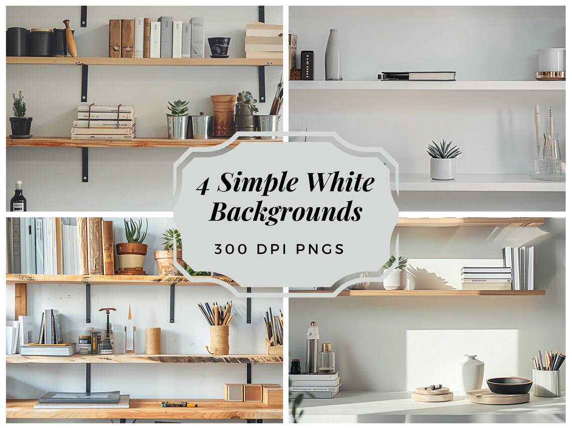 Simple White Bundle, Streamer Background, Virtual Background, Visual ...