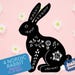 Nordic Rabbit Clipart: Scandinavian Folk Art Bunny Designs (digital ...