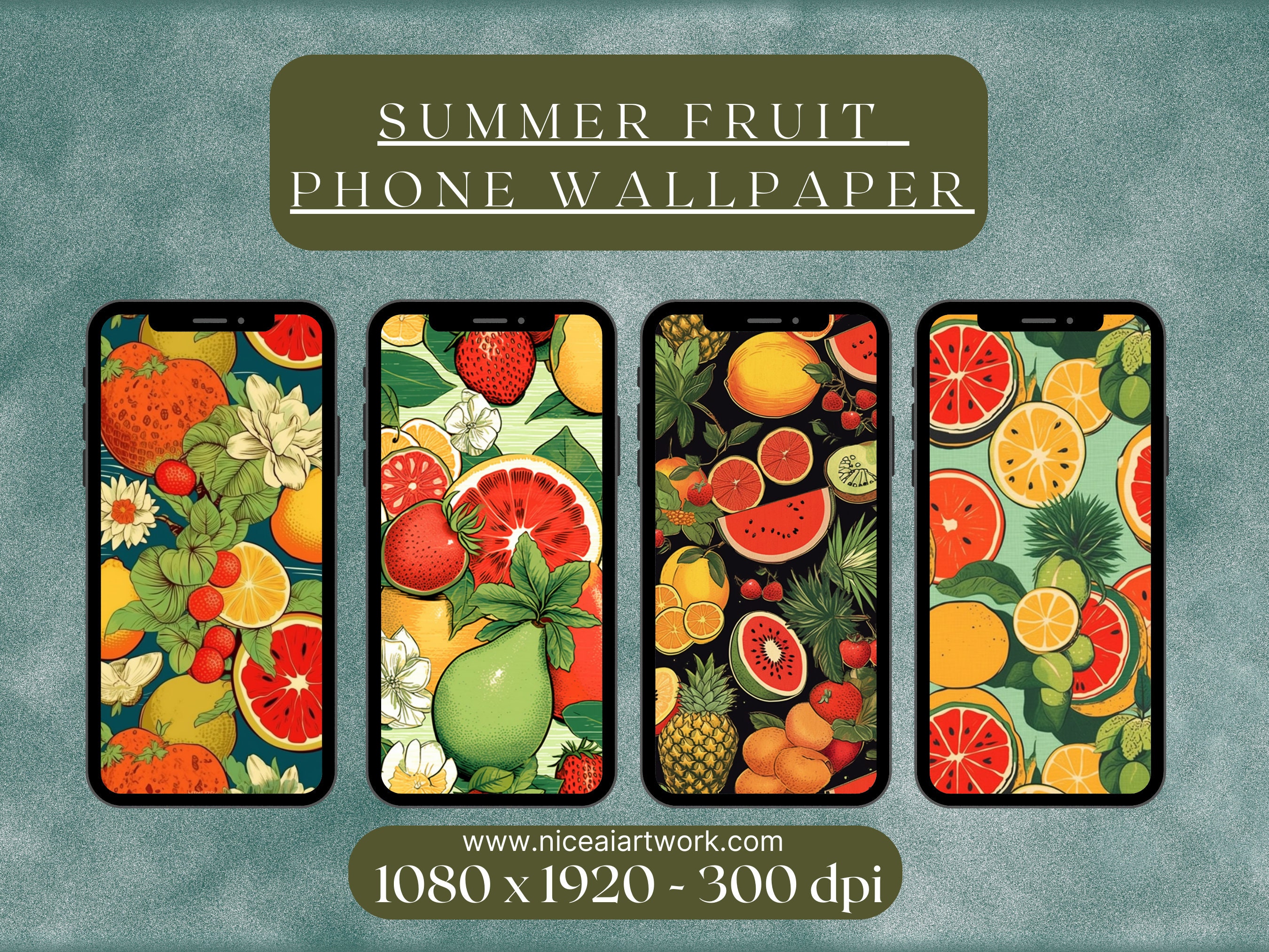 Summer Fruit Phone Wallpaper/background Set 4 Instagram Story ...