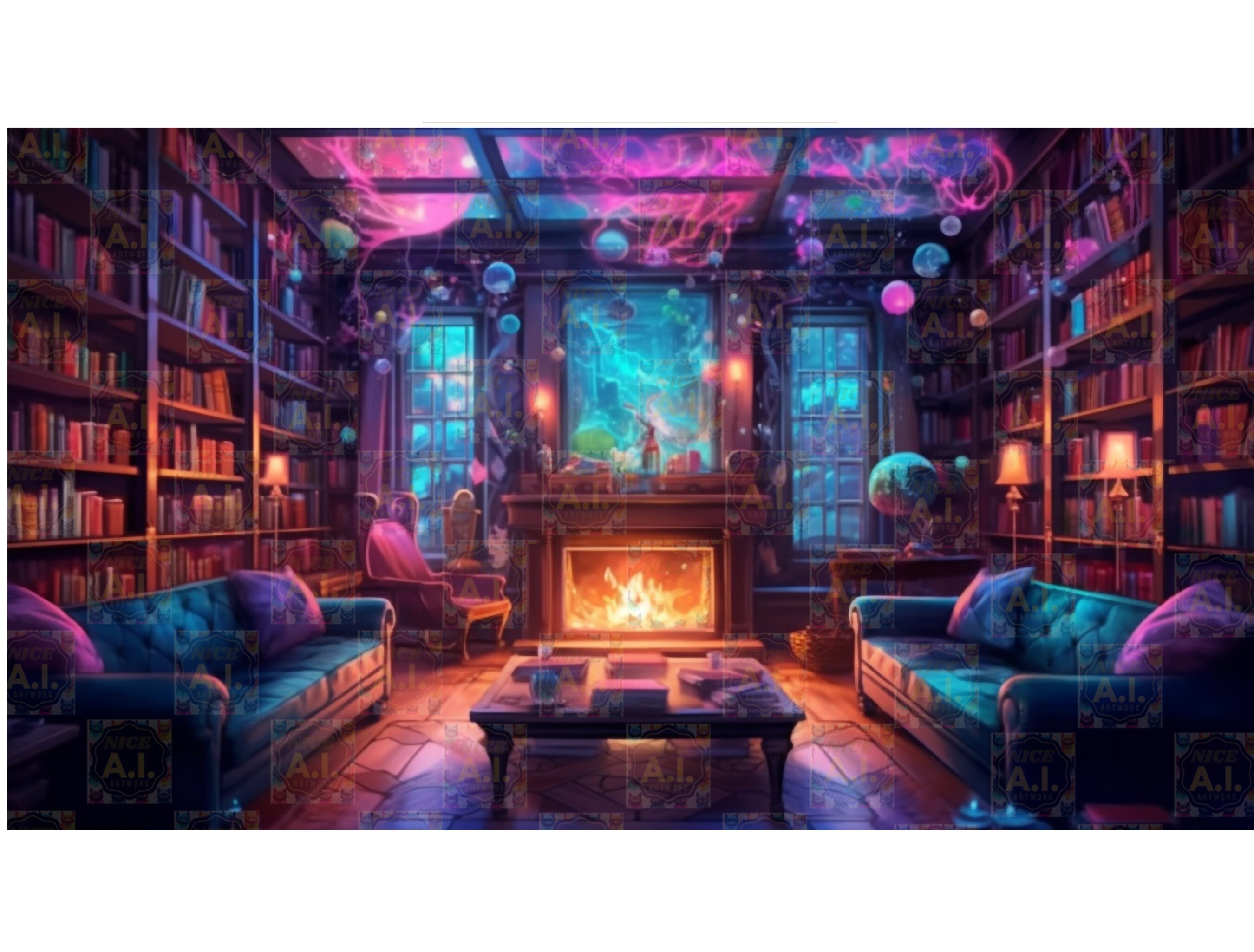 Enchanted Eye Wizard Library Digital Zoom Backgrounds for Virtual ...