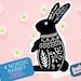 Nordic Rabbit Clipart: Scandinavian Folk Art Bunny Designs (digital ...