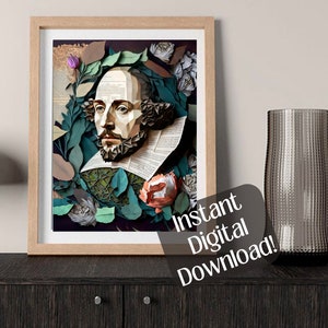 William Shakespeare Portrait: A.I. Art Printable (digital Download) - Etsy