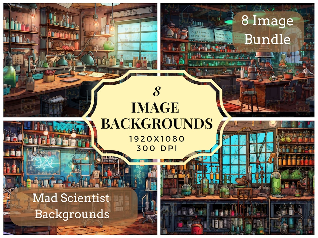 Mad Scientist Lab Virtual Backgrounds: Zoom, Skype, Google Meet ...