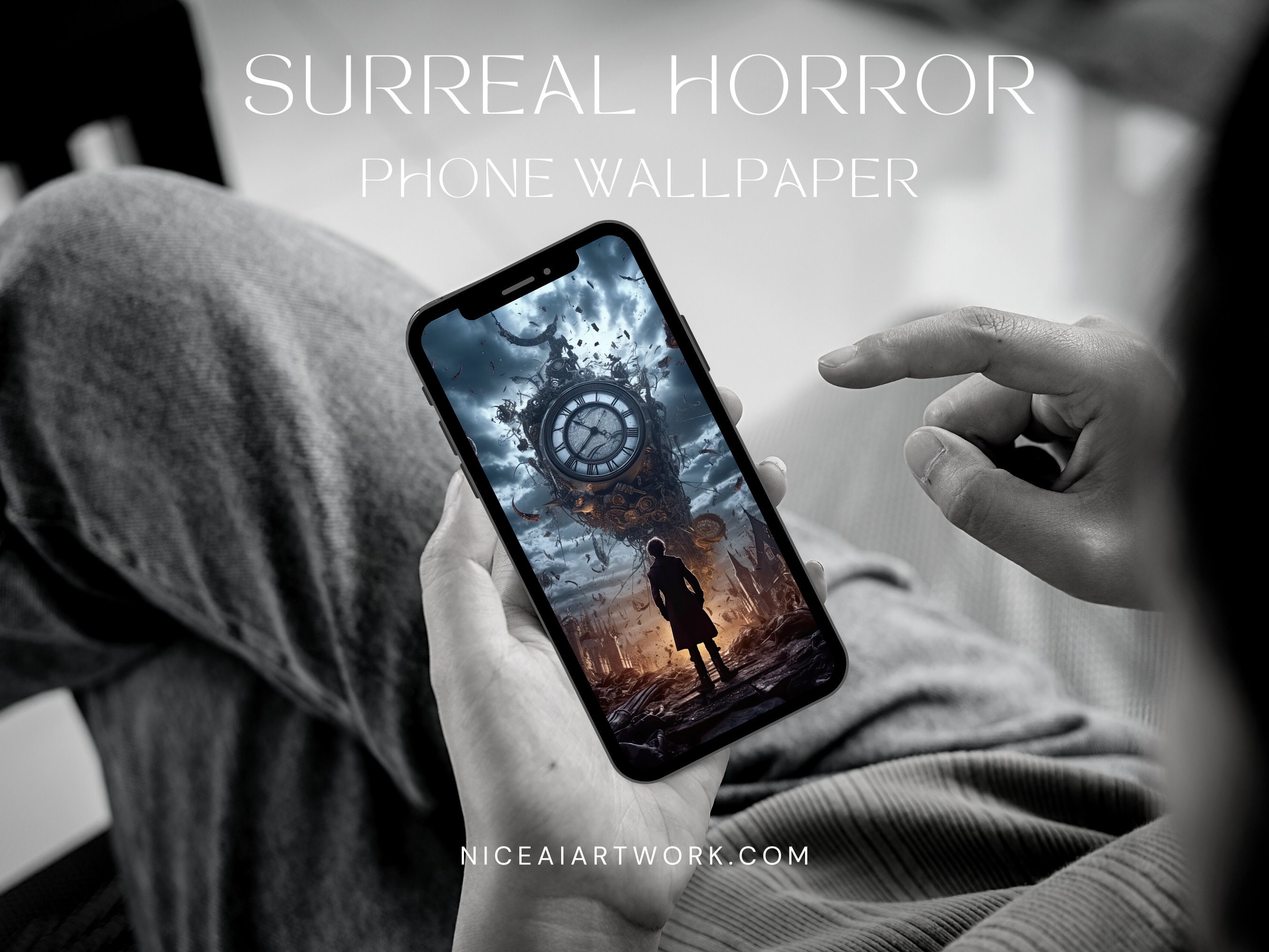 Surreal Horror Phone Background-gothic Style, Horror, Digital Download ...