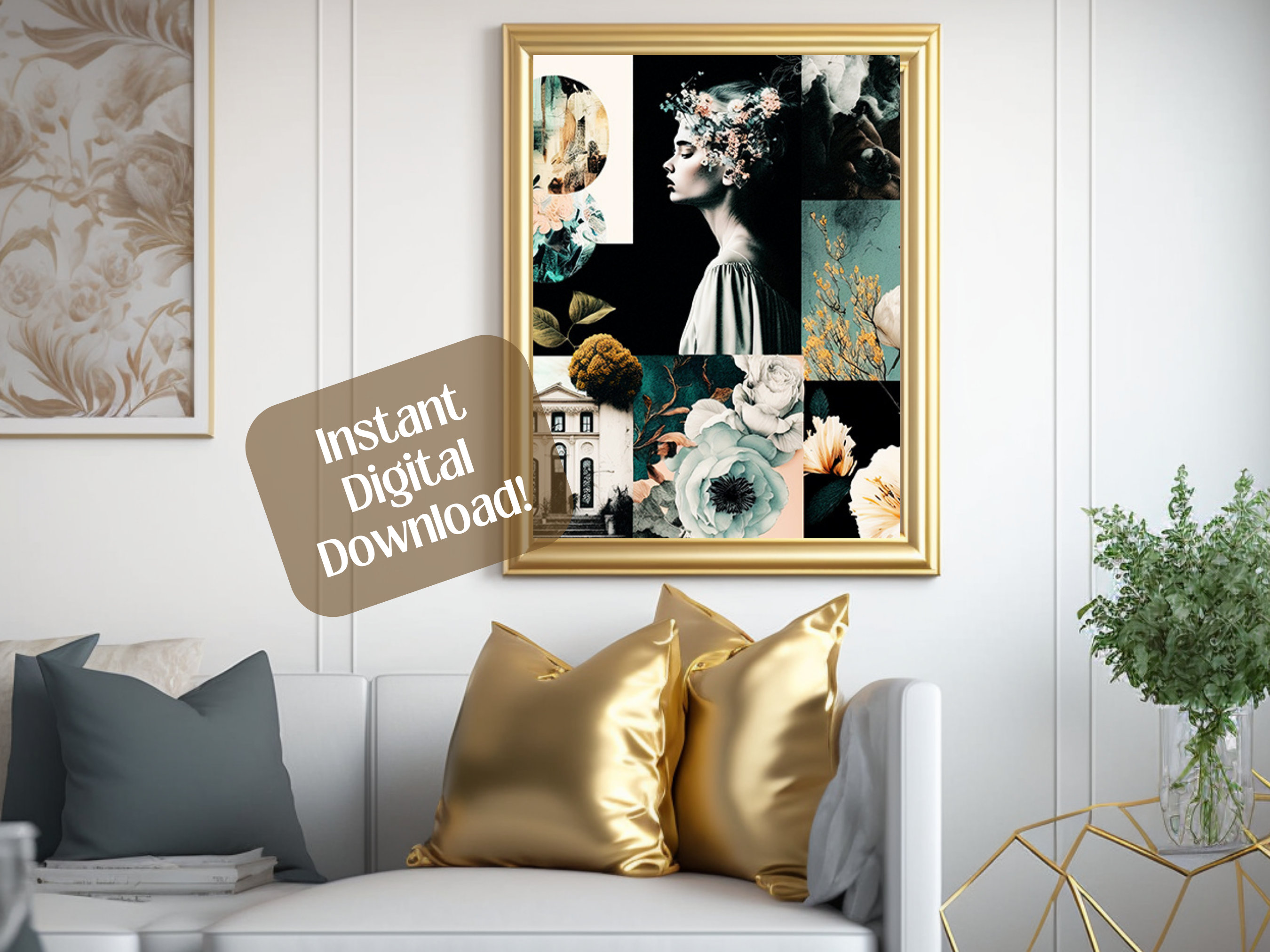 Collage Aesthetic Art Print Digital Download, Digital Collage Art, Ai ...