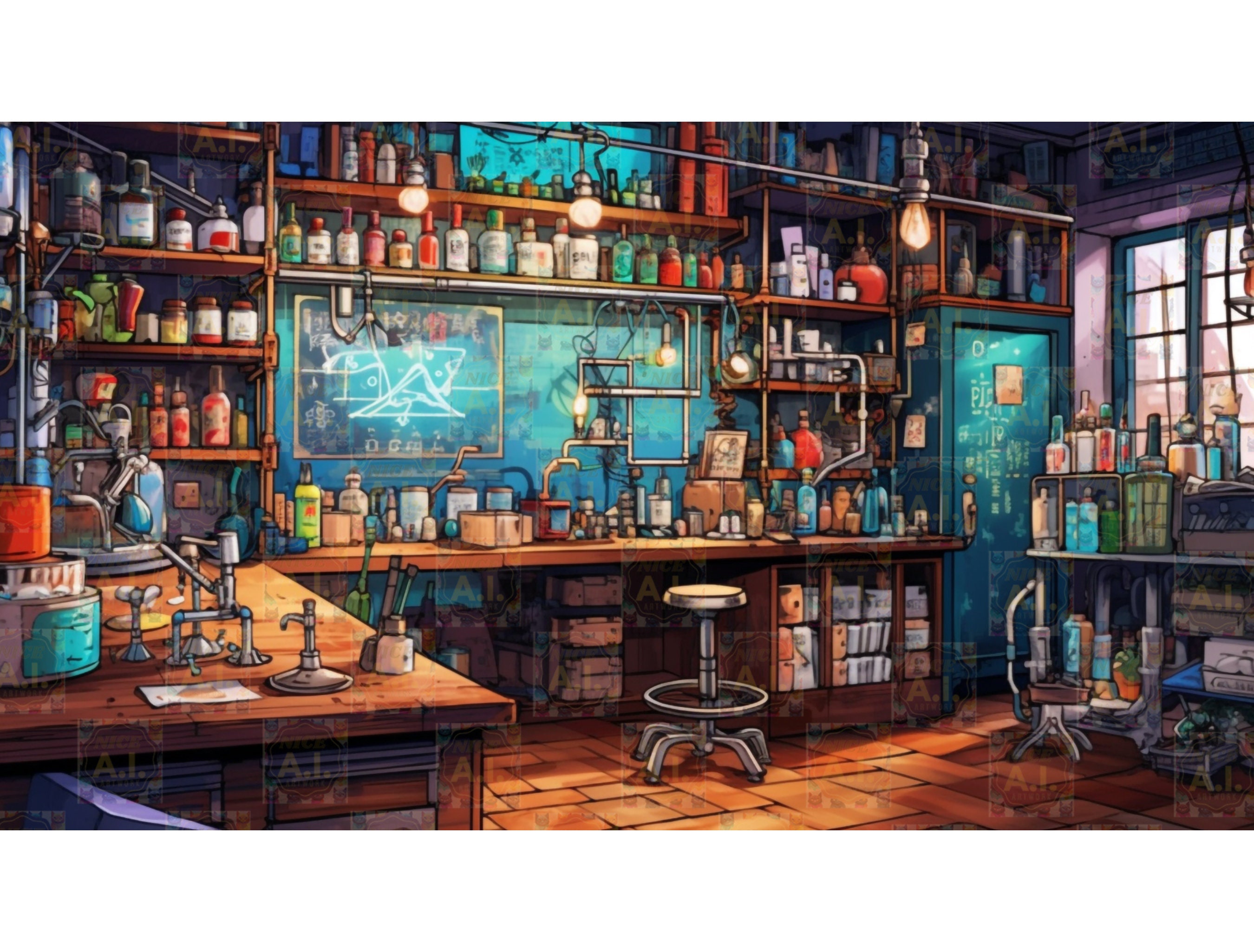 Mad Scientist Lab Virtual Backgrounds: Zoom, Skype, Google Meet ...