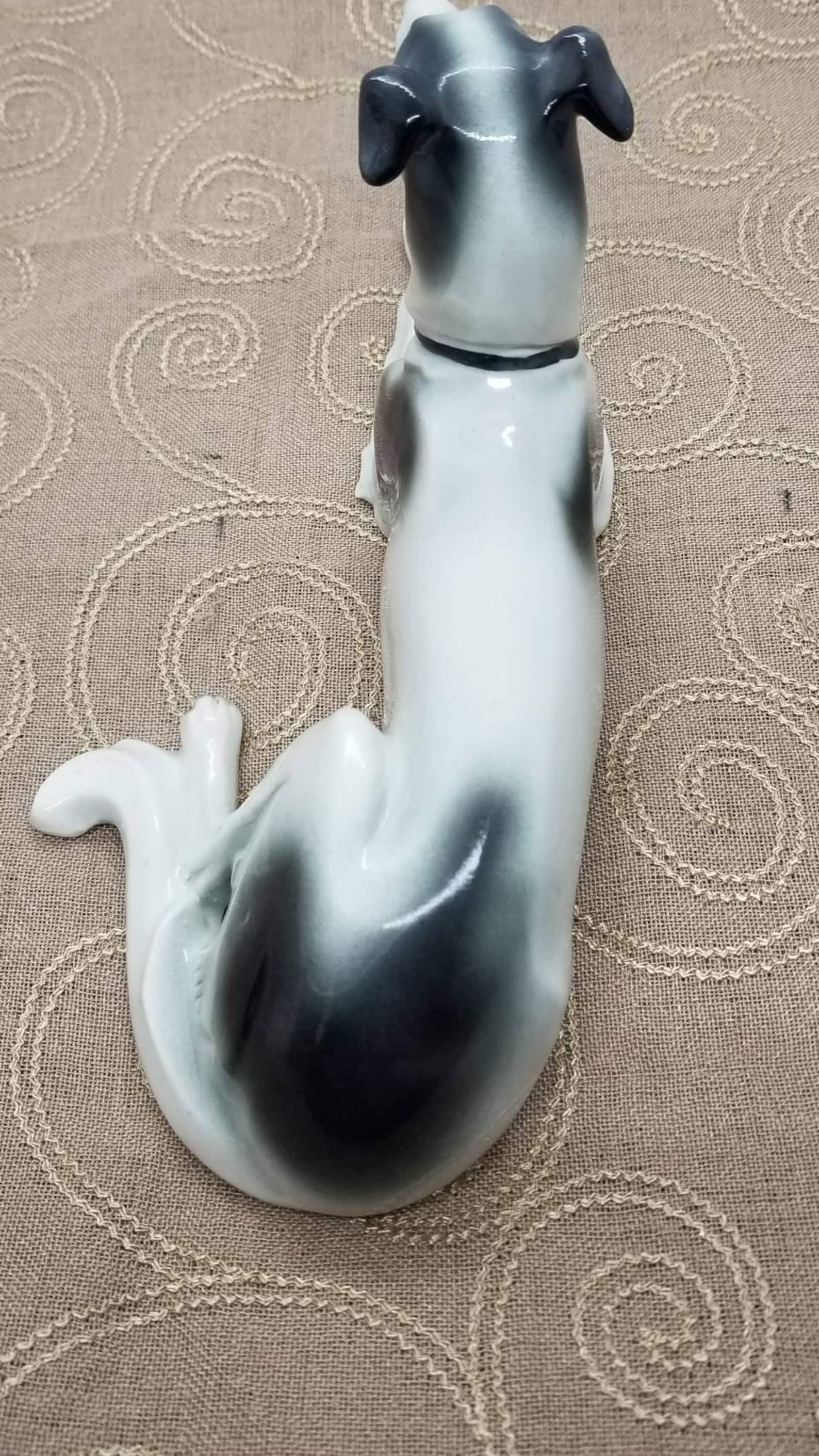 1930s 40s Art Deco Goebel Porcelain Large Greyhound Whippet Dog Made in ...