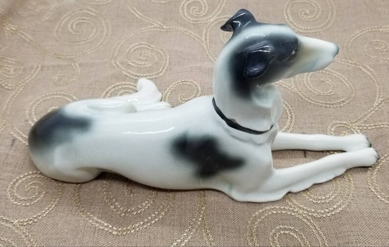 1930s 40s Art Deco Goebel Porcelain Large Greyhound Whippet Dog Made in ...