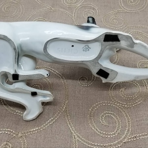 1930s 40s Art Deco Goebel Porcelain Large Greyhound Whippet Dog Made in ...