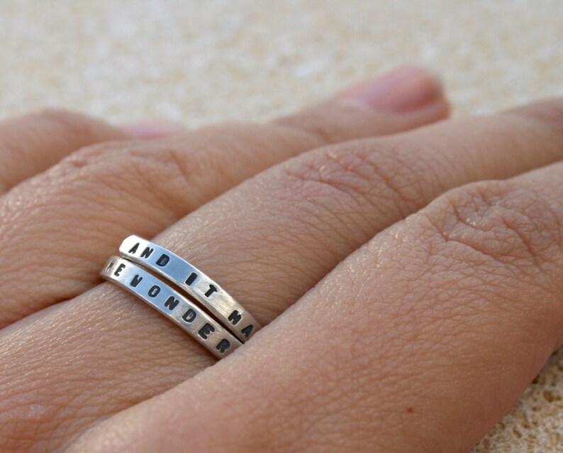 Led Zeppelin Lyric Ring 'And it makes me wonder' | Etsy