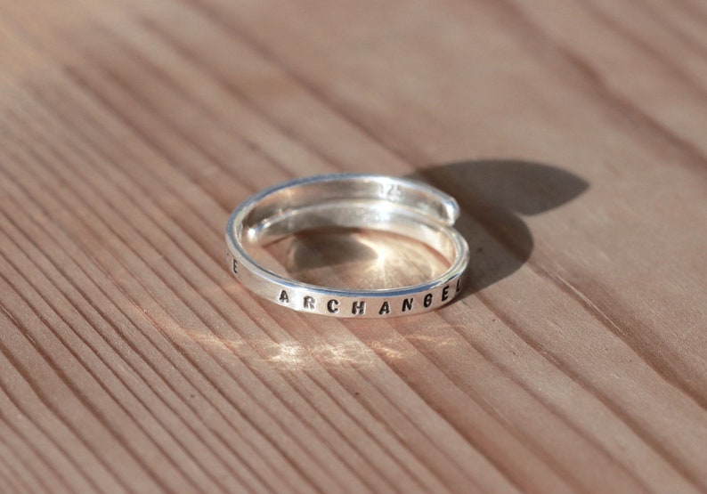 St. Raphael the Archangel Heals Me' hand Stamped Ring | Etsy
