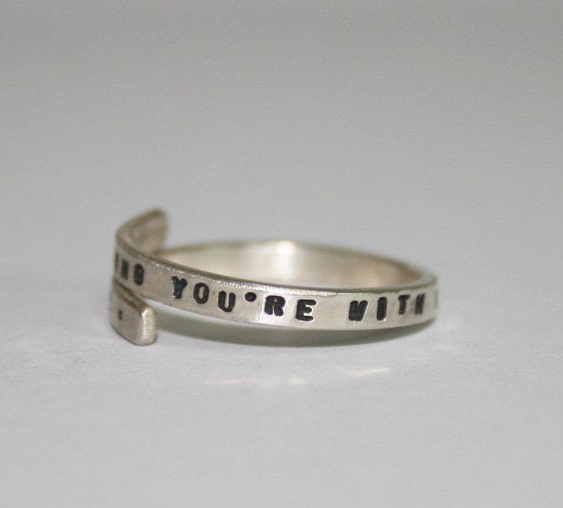 Ben Howard Handstamped Silver Lyric Ring 'darling | Etsy