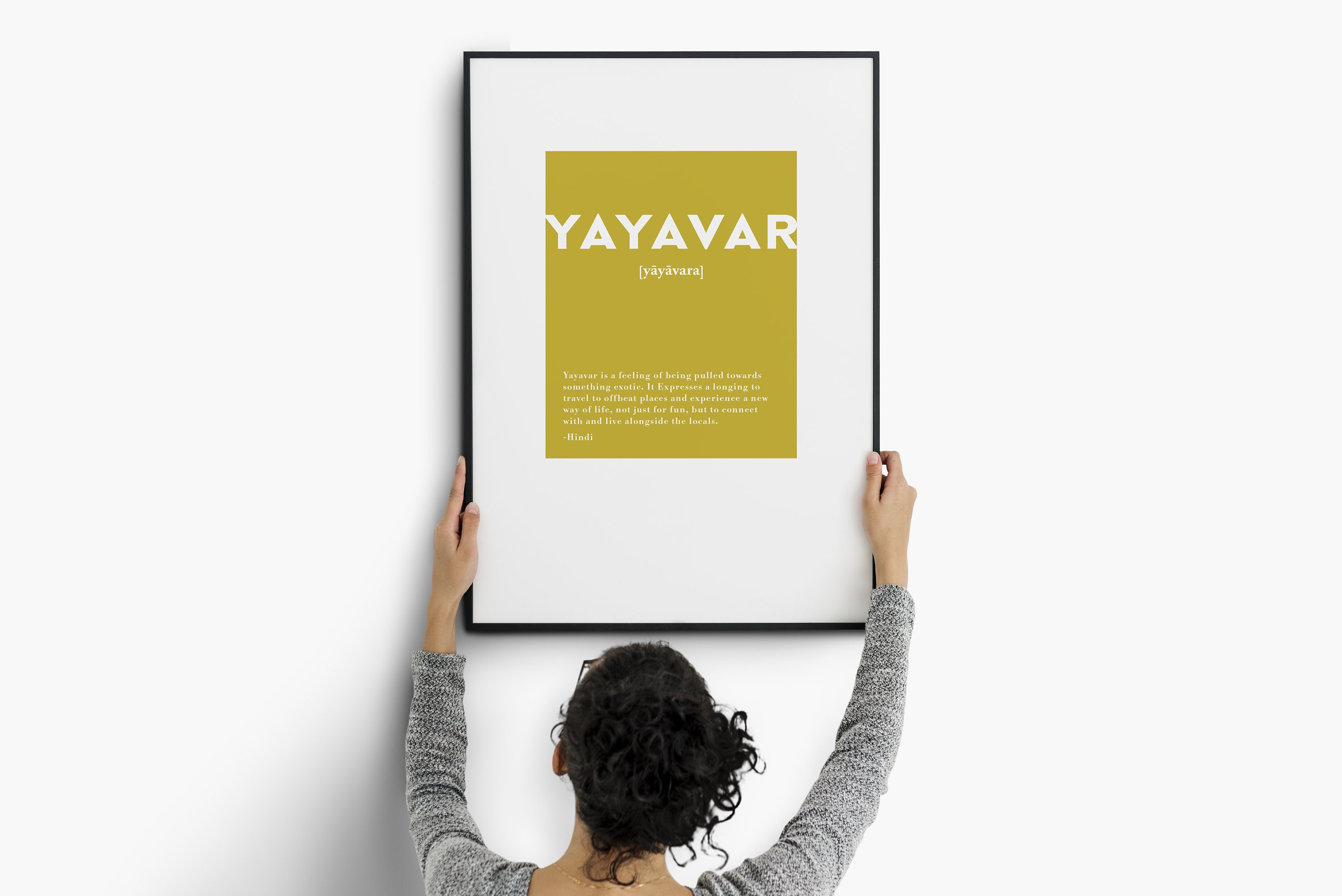 Yayavar Print | Untranslatable Hindi Word Art, Travel Home Decor - Etsy
