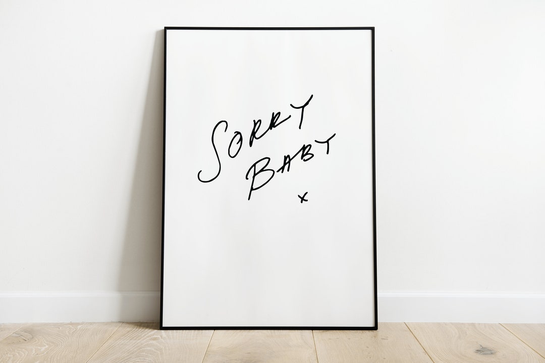 Sorry Baby Wall Art Print | Killing Eve Villanelle | Minimalist ...