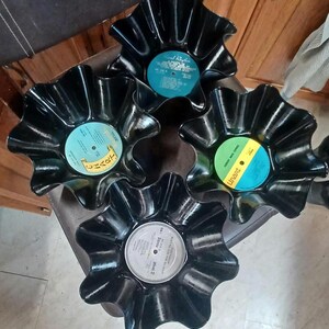 Record Bowls Decor, Set of 4, Music Theme Decor, Retro Vinyl, Wedding ...