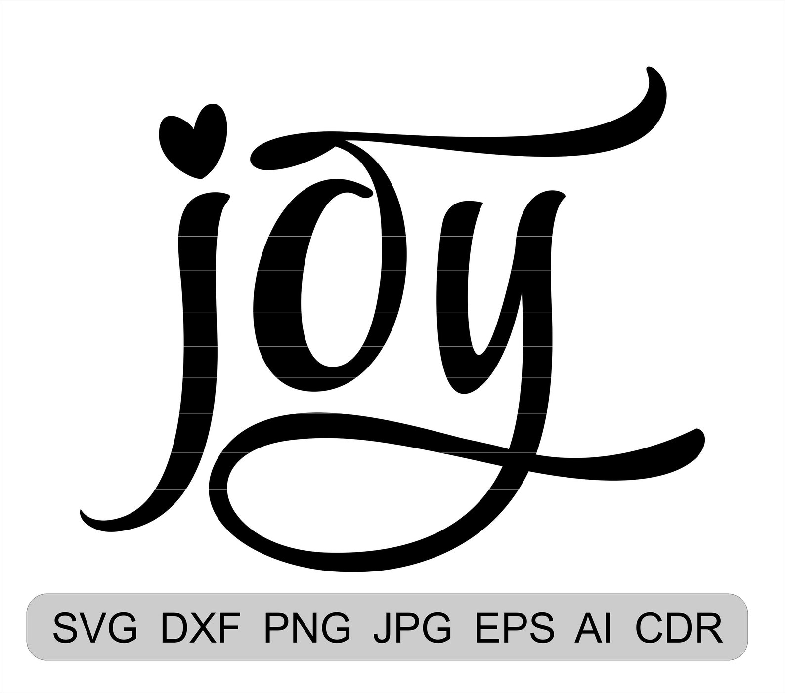 Joy SVG File, Joy Heart Sign, Joy for Cricut, Joy Heart Printable, Joy ...