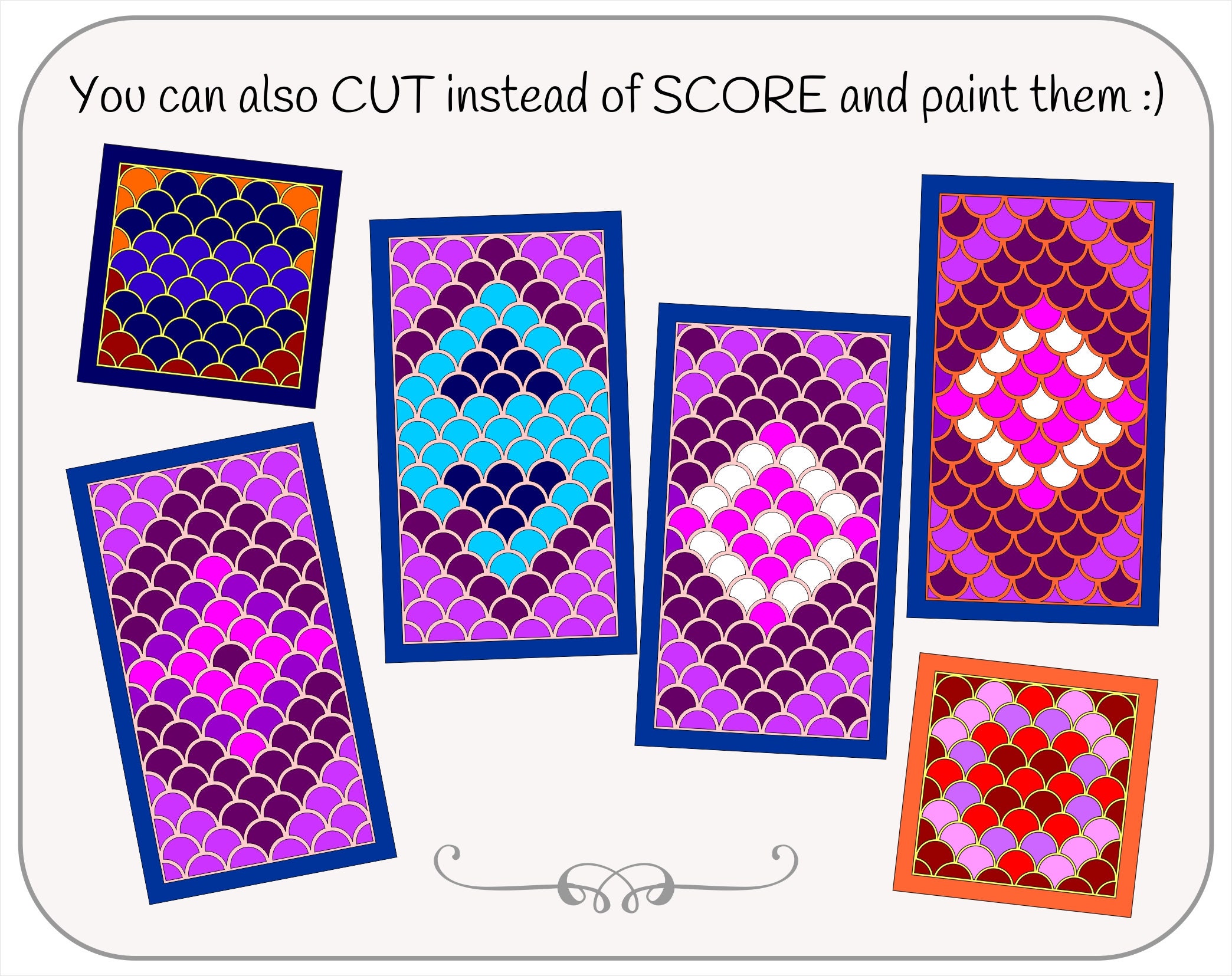 Fish Scale Pattern SVG for Glowforge, Mermaid Scales (digital Download ...
