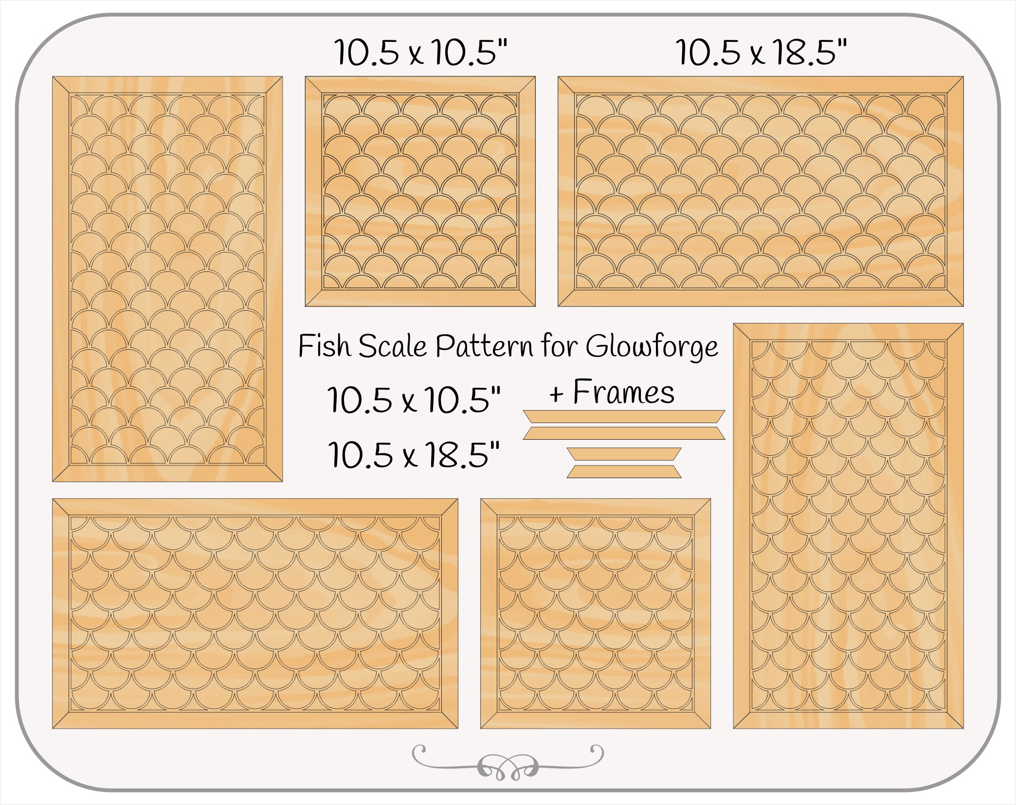 Fish Scale Pattern SVG for Glowforge, Mermaid Scales (digital Download ...