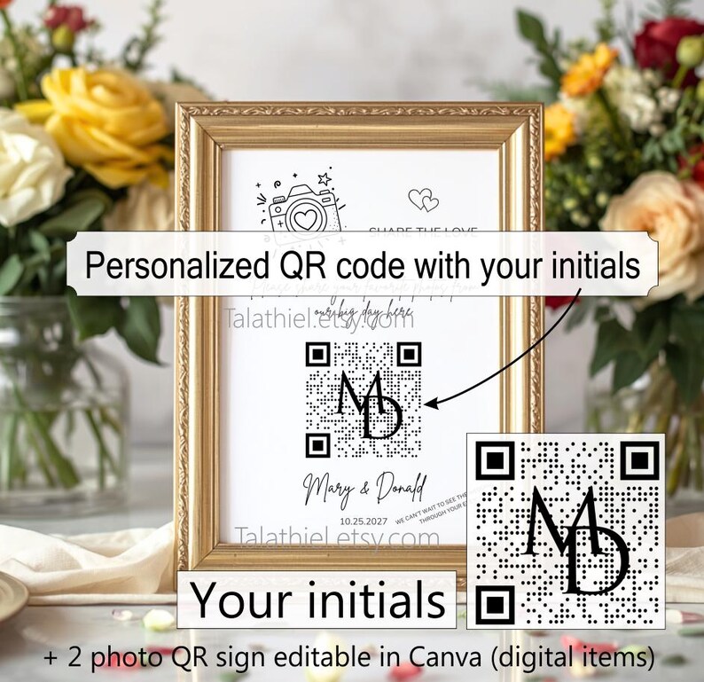 Personalized Wedding QR Code, Share the Love Qr Code, RSVP Website Qr ...