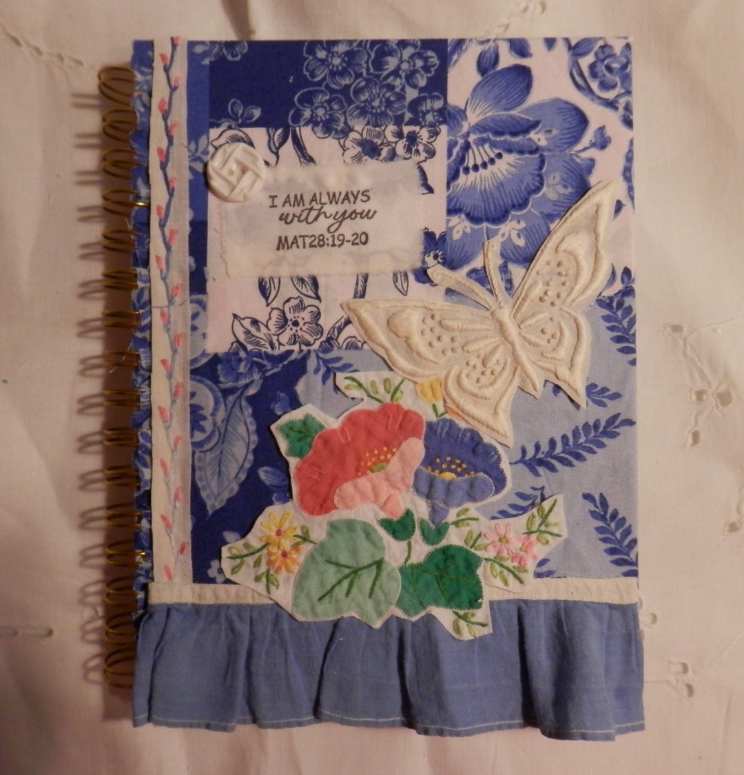 Embellished New Journal 7x9 Hard Cover Vintage Lace, Linens, Fabrics ...