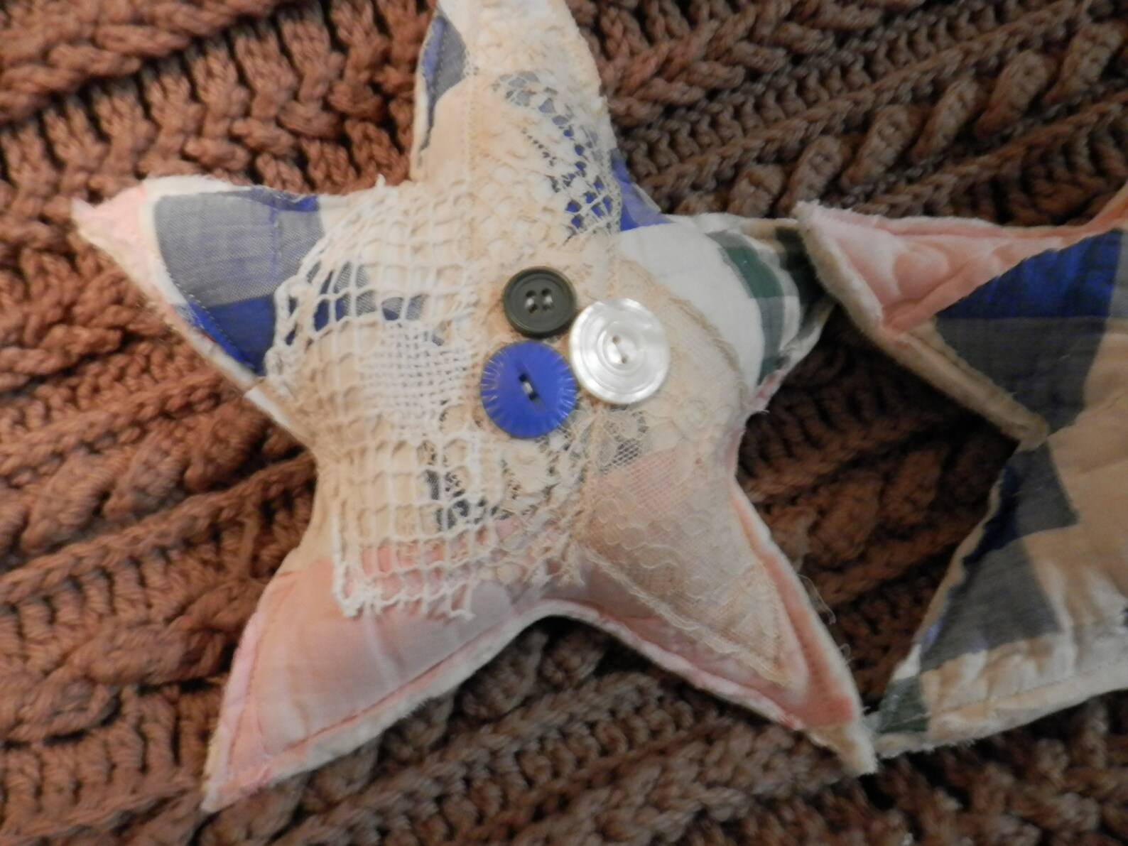 Star Farmhouse Basket Fillers - Set of 2 - Antique Quilt Stars With ...