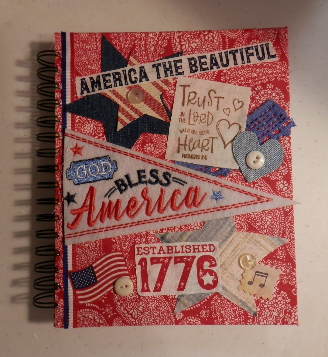 Embellished New Journal 8x9 Hard Cover - Vintage Lace, Linens, Fabrics ...