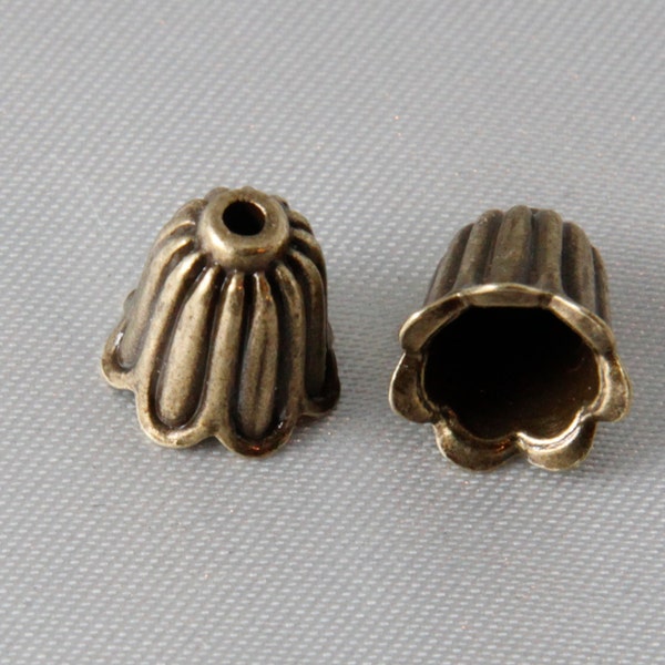 Bronze Bead Caps - Etsy