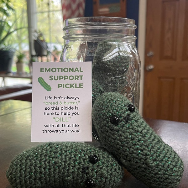 Crochet Emotional Support Pickle - Etsy