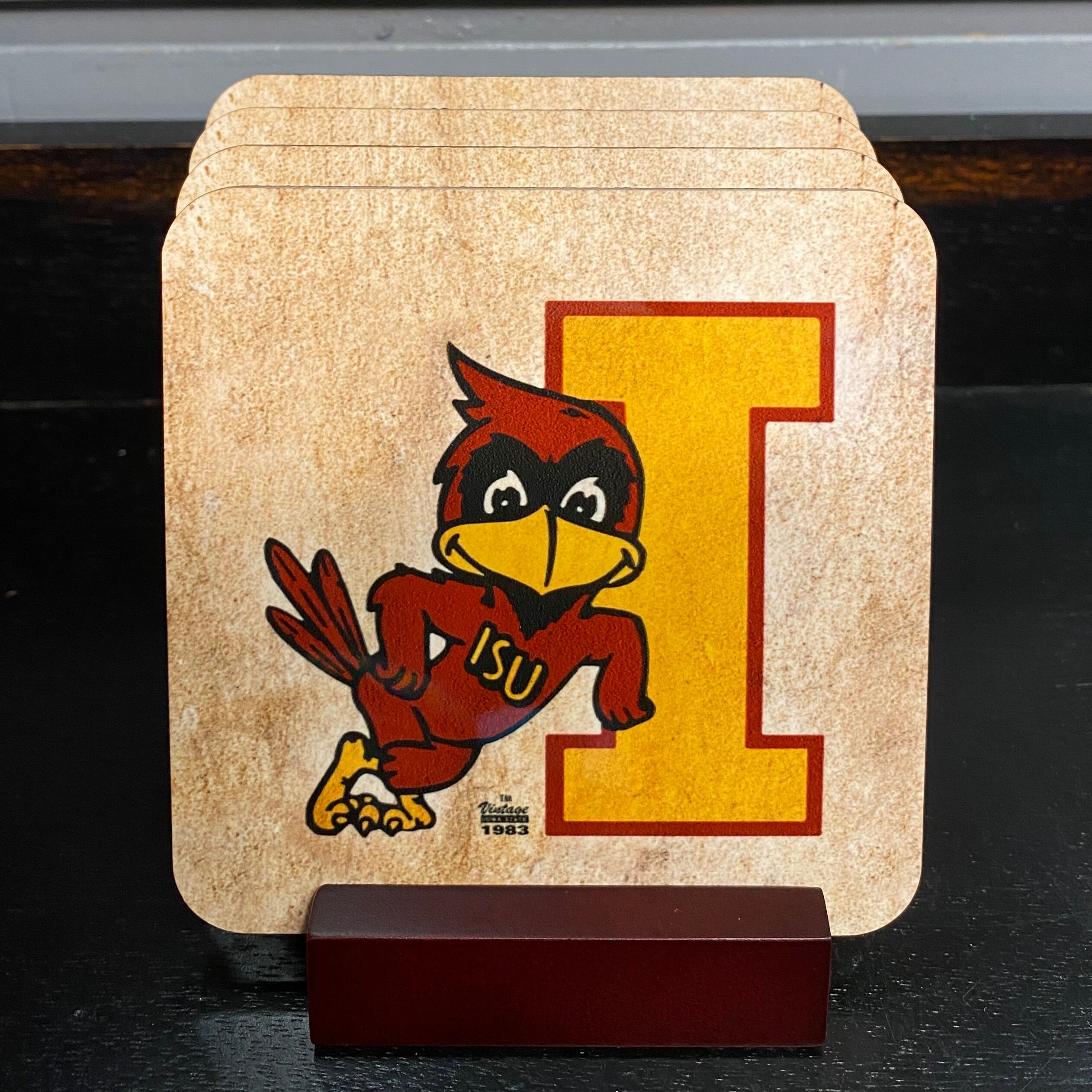 Iowa State University Vintage Leaning Cy Coasters | Etsy