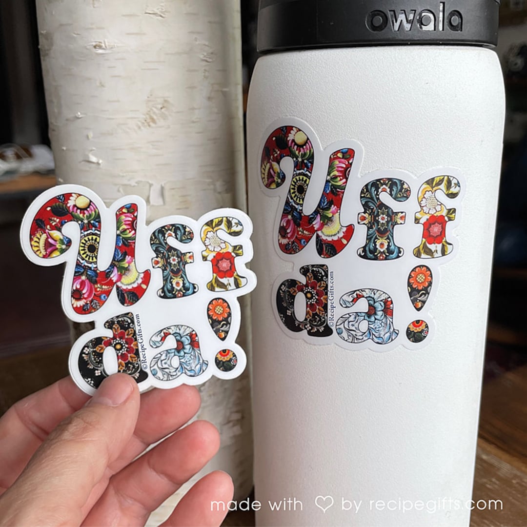 Uff Da Adhesive Sticker - Etsy
