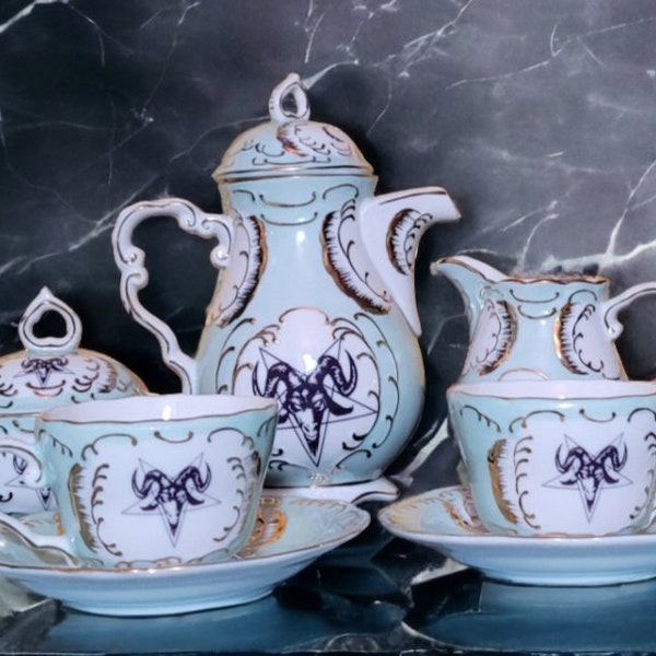 Goth Tea Set - Etsy