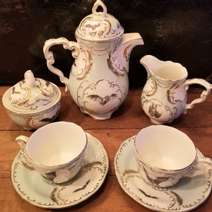 Gothic Bat Fancy Tea Set, Tea Pot, Creepy Tea Pot Set, Tea Party ...