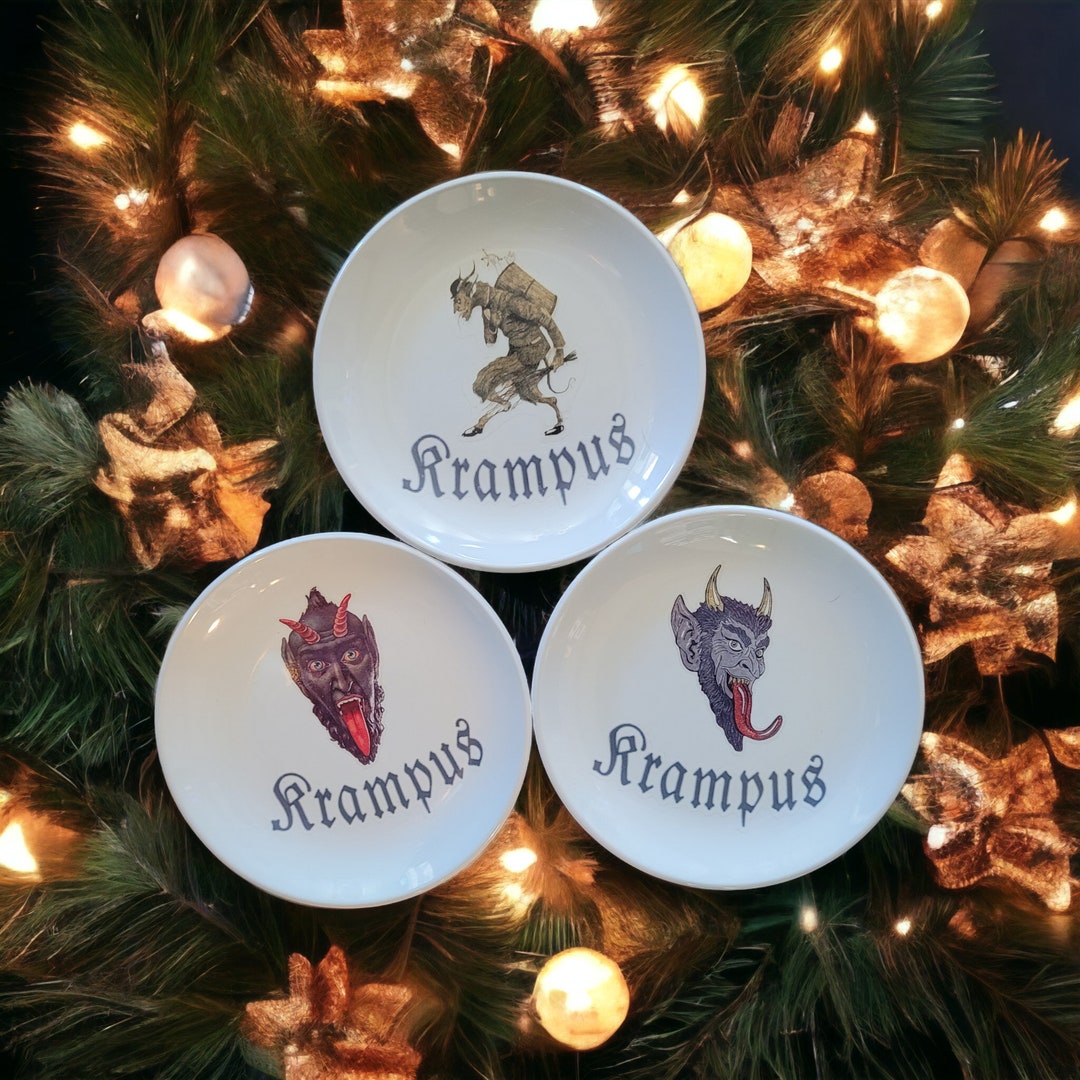 Christmas Gift, Krampus Plate Set, Krampus Cookies, Krampusnacht ...