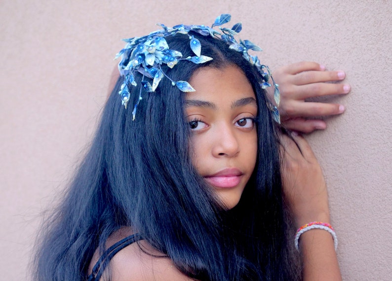 Blue Ice Fairy Headpiece Dance Headpiece Dance Hairpiece - Etsy