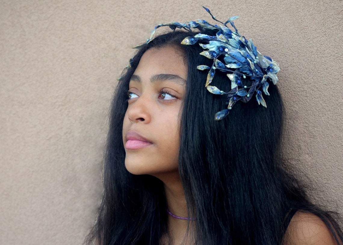 Blue Ice Fairy Headpiece Dance Headpiece Dance Hairpiece - Etsy