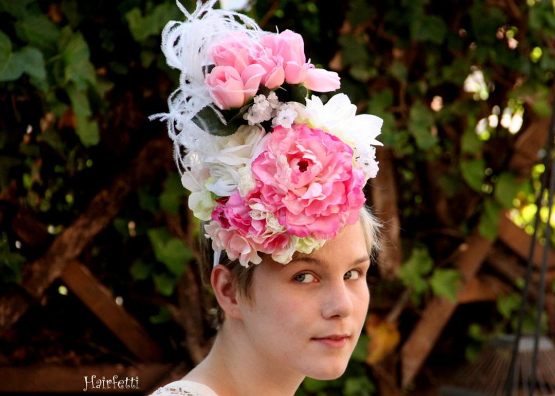 Rococo Hat, Marie Antoinette Costume, Alice in Wonderland Hat, Pink ...