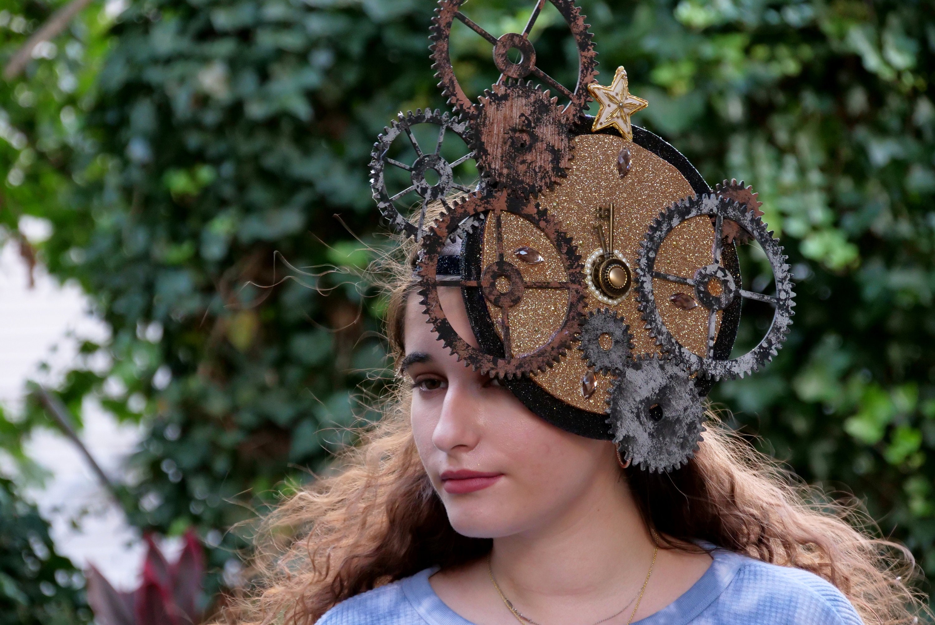 Steampunk Headpiece Steampunk Clock Steampunk costume | Etsy