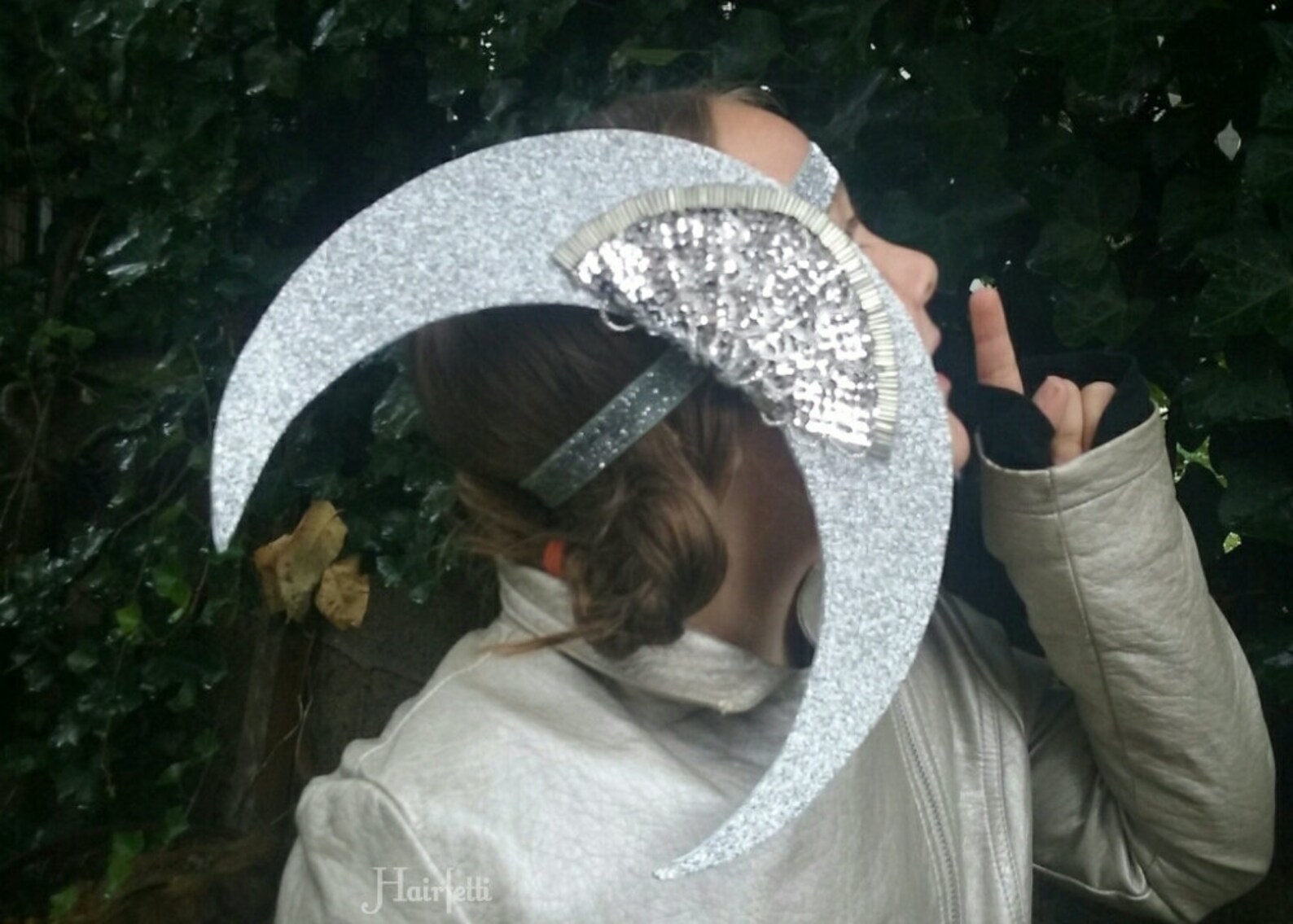 Silver Moon Headband Moon Headpiece Moon Costume Angel - Etsy