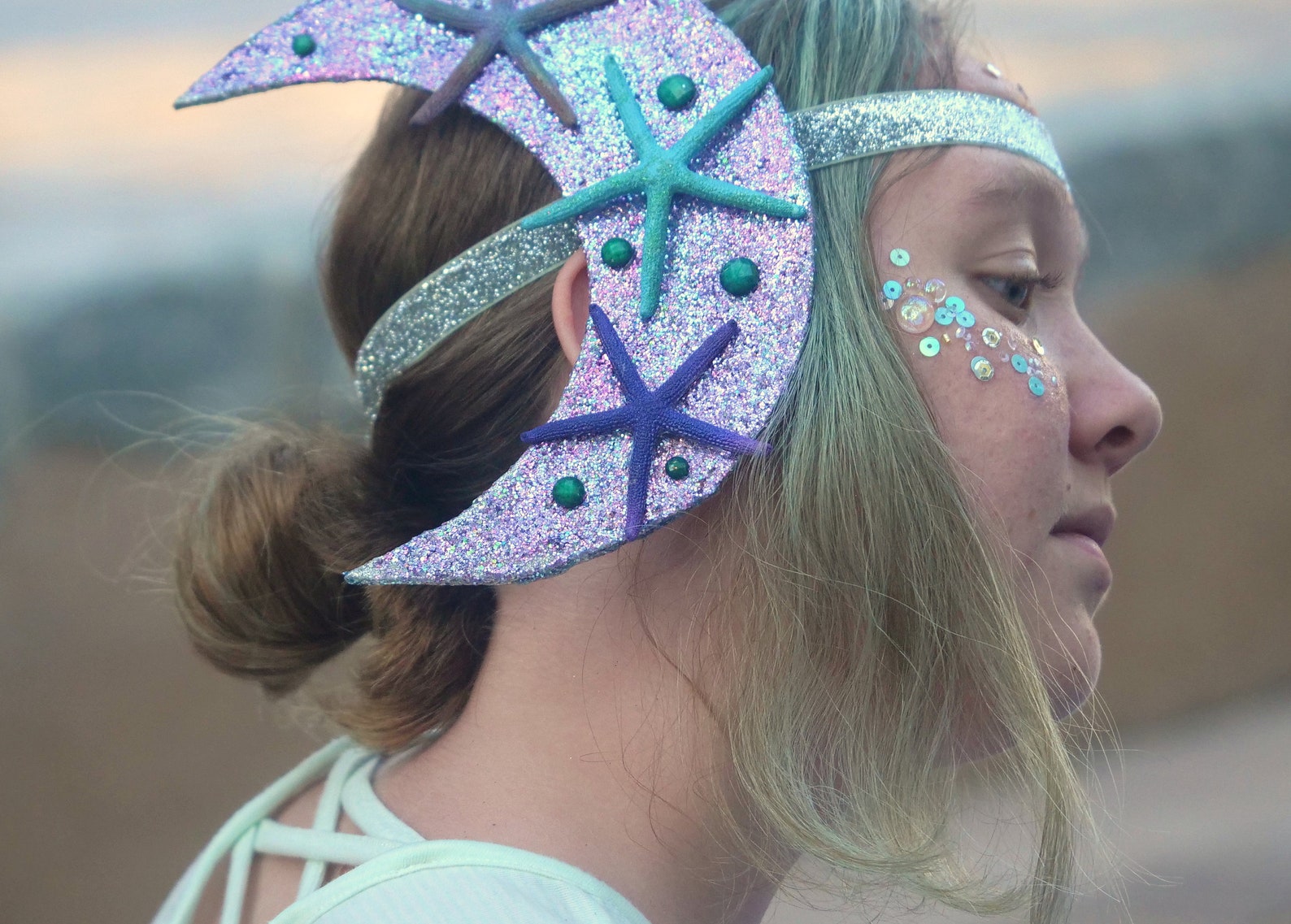 Mermaid Costume Mermaid Headpiece Mermaid Hairpiece Sea | Etsy