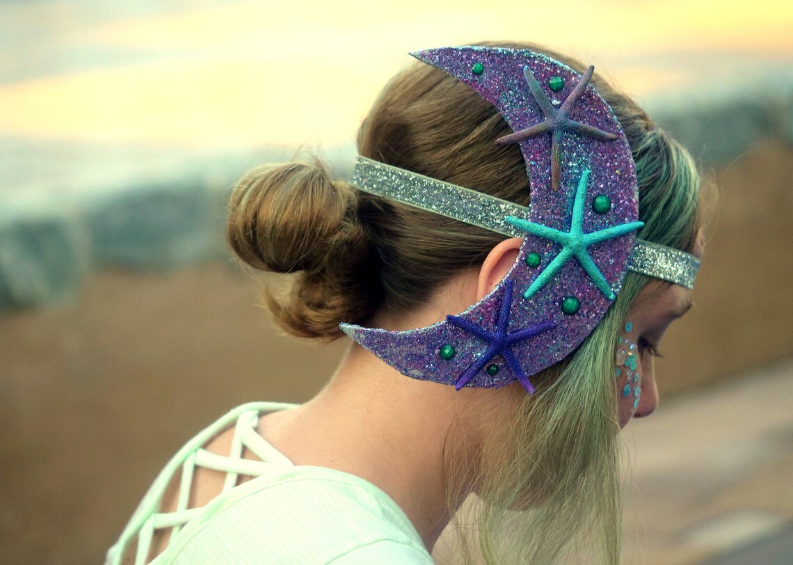 Mermaid Costume Headpiece: Sparkly Starfish Hair Accessory - Etsy