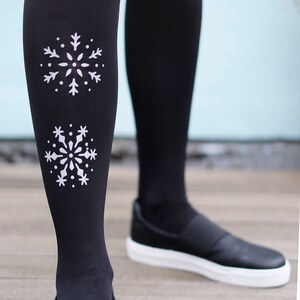 Snowflake Tights Reflective Print - Etsy