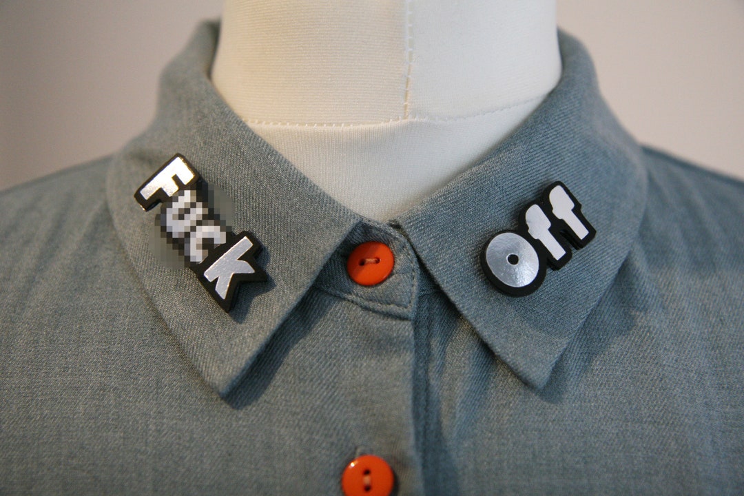 Fuck Off Pins Brooches Swear Word Lapel Pins Etsy