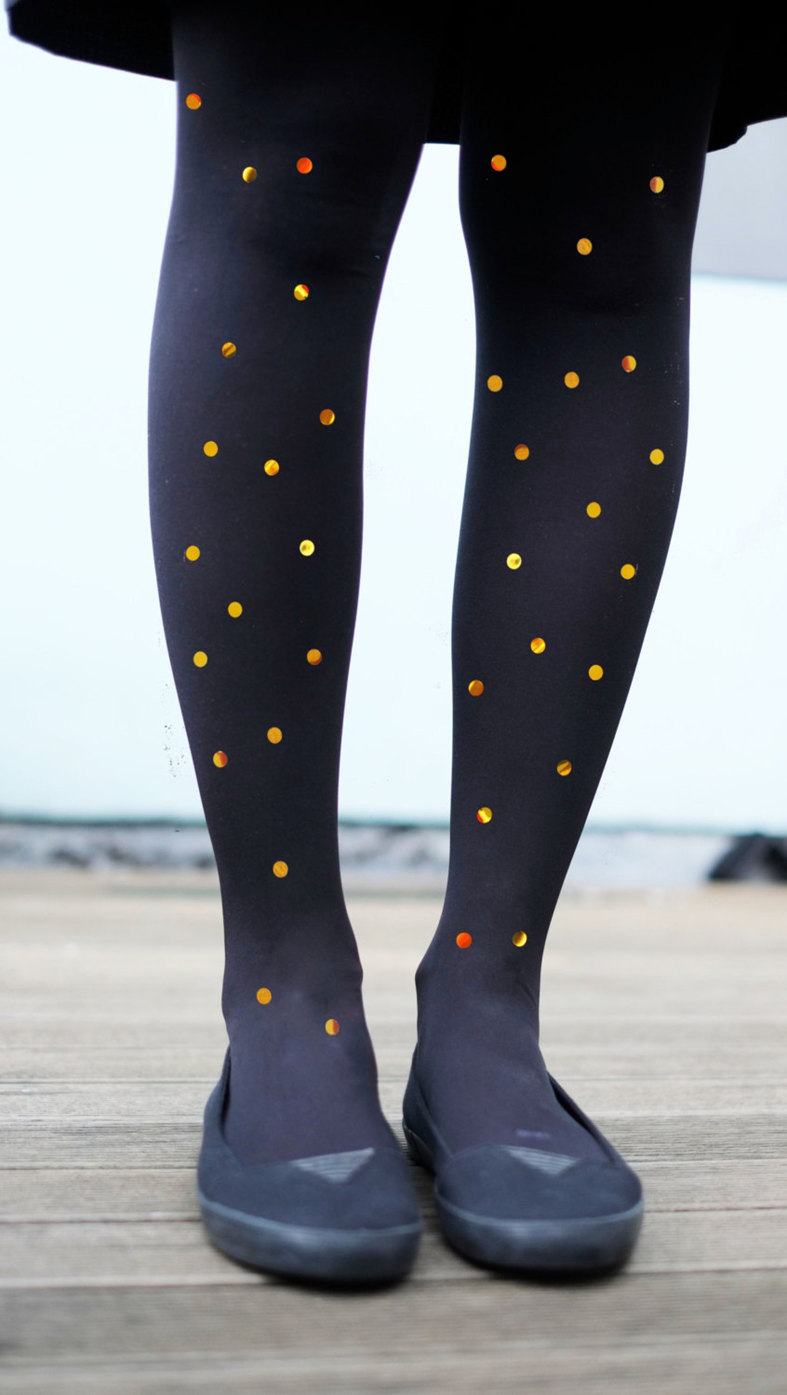 Sparkly Spotted Polka Dot Tights in Metallic Gold or Silver - Etsy