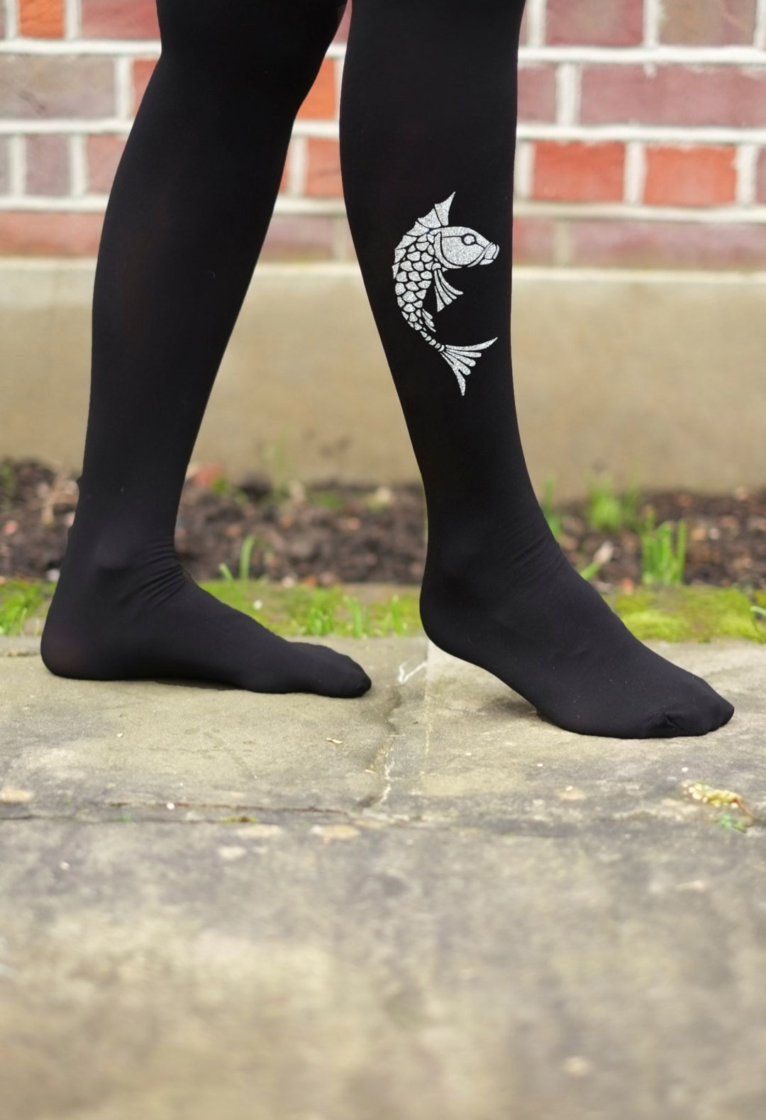 Japanese Koi Fish Tights - Gold or Silver Print - Etsy