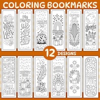 Thanksgiving Coloring Bookmarks - Etsy