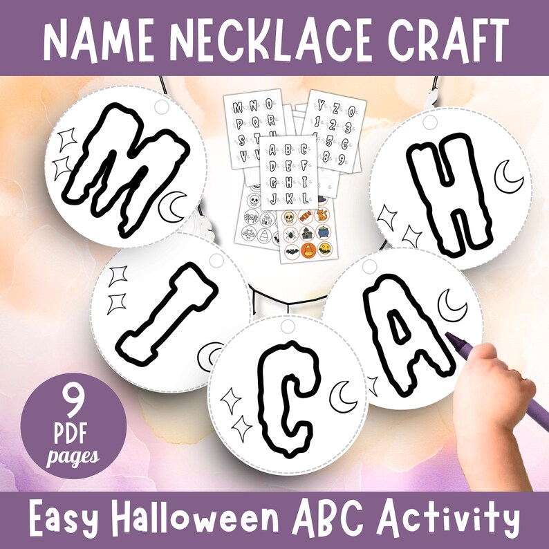 Halloween Name Craft: Fall Alphabet & Numbers - Homeschool Activity ...