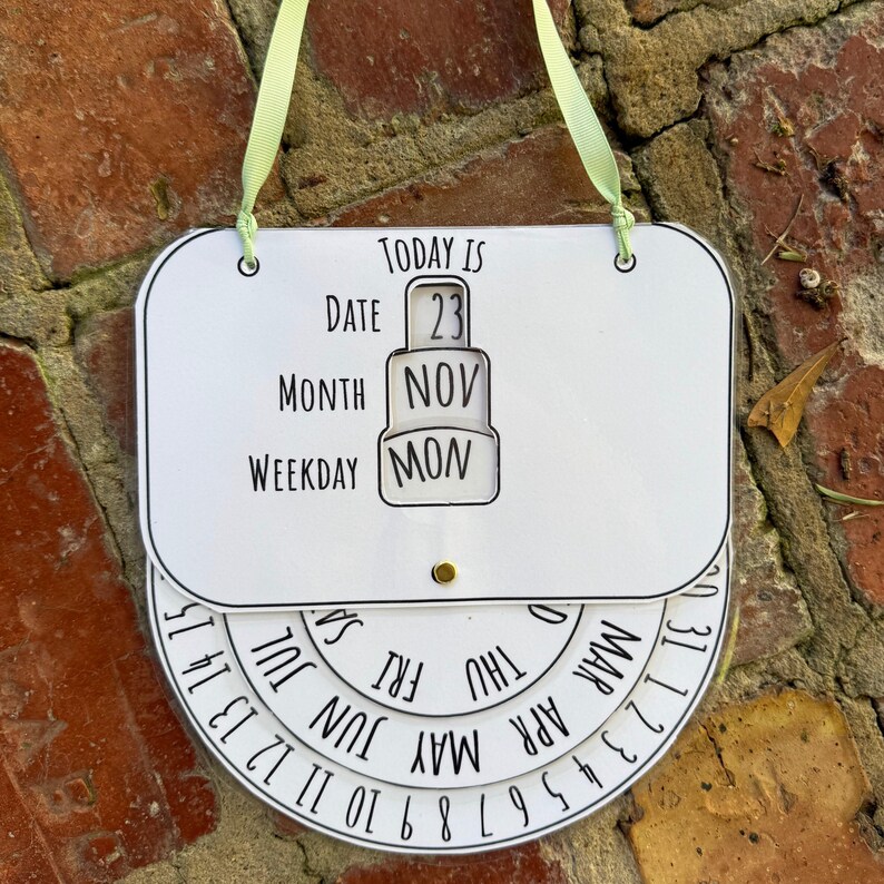 Printable Perpetual Calendar Wheel: Year Round Learning Months, Days ...