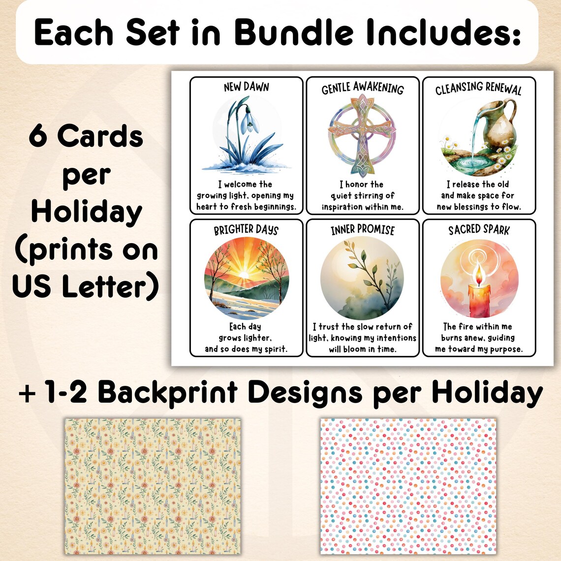 Wheel of the Year Affirmation Cards: Sabbat Printable Set (digital ...