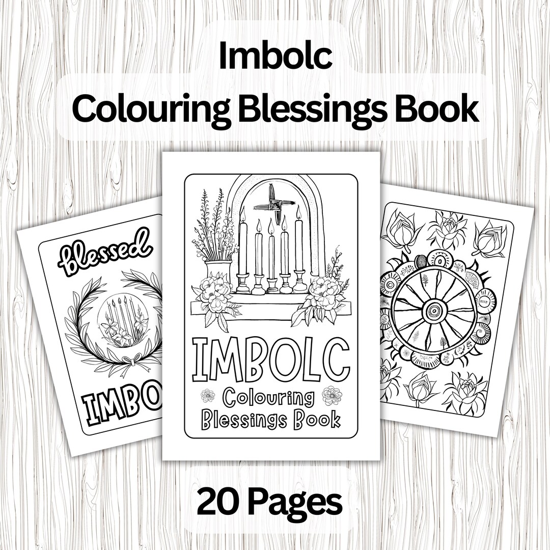 Imbolc Blessings Colouring Book Brigid's Cross Pagan Printables ...