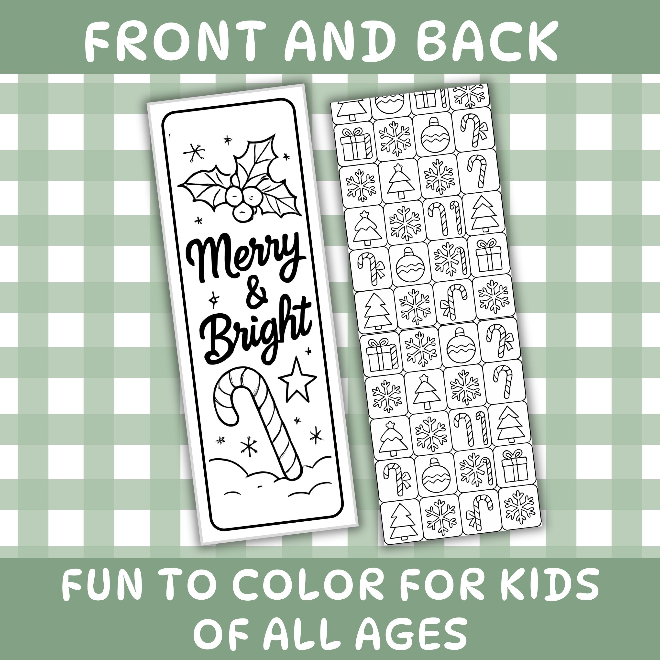Christmas Bookmark Coloring Craft: Printable Kids' Activity (PDF ...